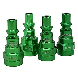 Milton ColorFit Coupler & Plug Kit (14 Piece), A-Style 1/4 NPT Green, S-314AKIT