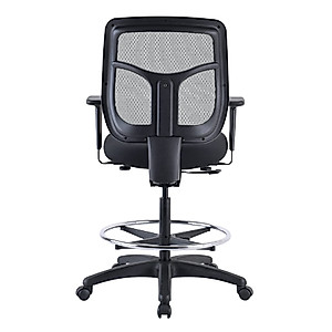 Raynor EuroTech Apollo Mesh Fabric Back Fabric Drafting Chair, Black (DFT9800)