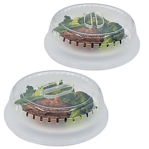 2 Pack Microware Food Cover, Microwave Food Cover Splatter, 10.5 x 10.5 x 2.625 Inch
