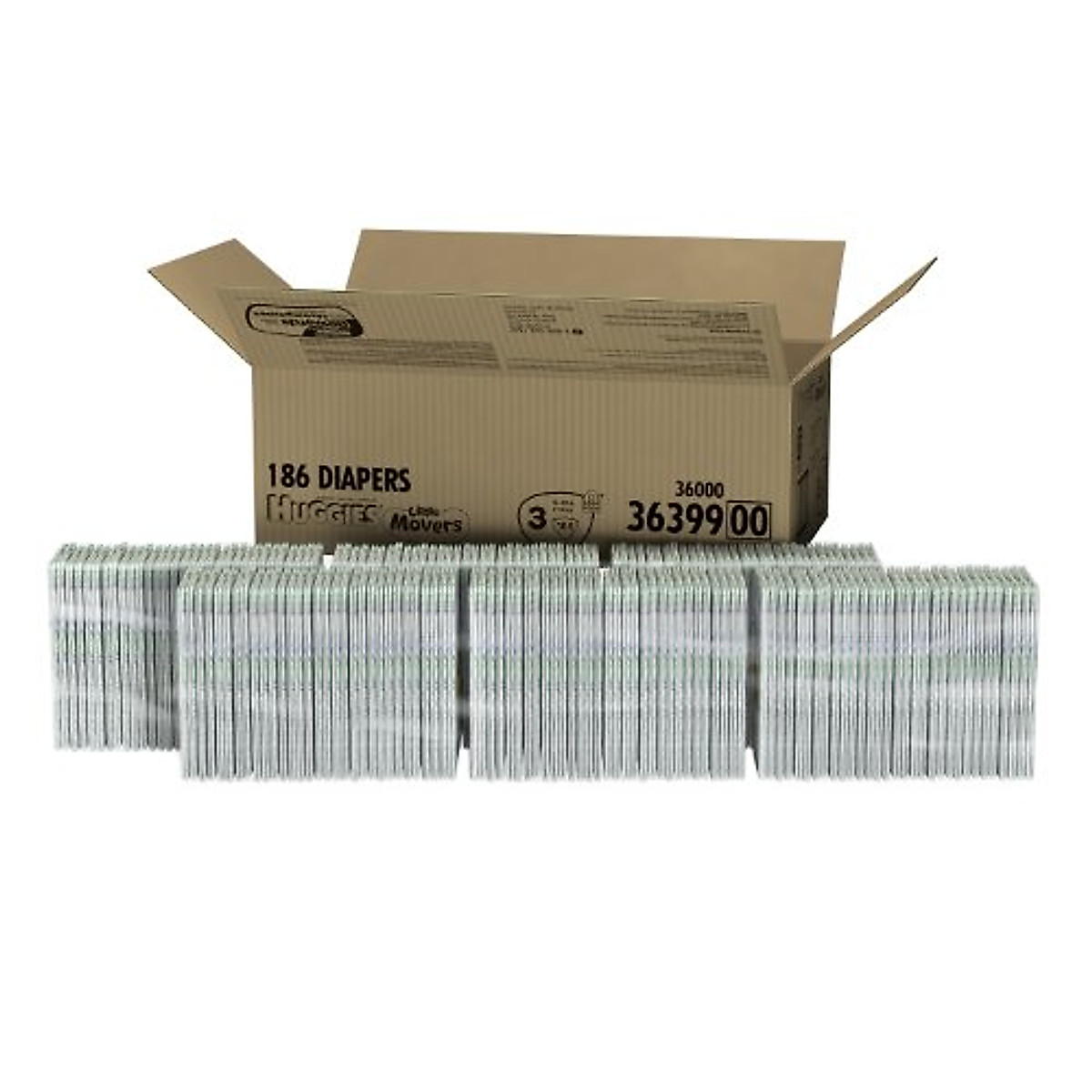 Huggies Little Movers Diapers Economy Plus, Size 3, 186 Count (packaging may vary)