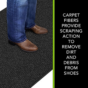 Apache Mills Utility Mats 60-043-1902-3x5 36X60 Rib Onyx Door Mat, 3 X 5-Feet, Pepper