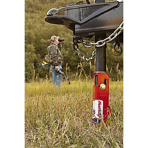 Fastway Flip 88-00-6500 Trailer Tongue Automatic Fold-Up Jack Foot Plate--6 Inch Extension (2-Inch Inner Jack Tube), 2 1/4 Inch , RED