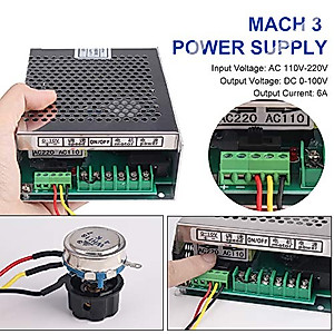 CNC Spindle, MYSWEETY 500W Air Cooled 0.5kw Milling Motor and Spindle Speed Power Converter and 52mm Clamp and 13pcs ER11 Collet for DIY Engraving