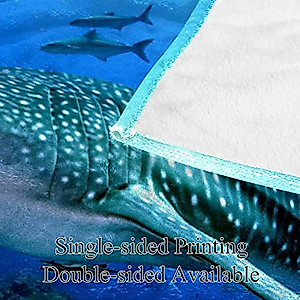Lightweight Fleece Blanket for Sofa,Fish Coral Ocean Shark,Soft Blanket and Throw Blankets for Bed Couch