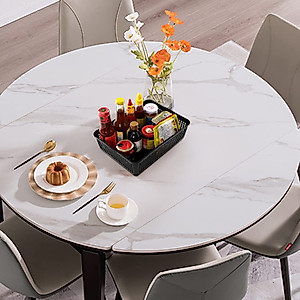 Leendines A4 Size Plastic Storage Trays, Shallow Storage Baskets Set of 6