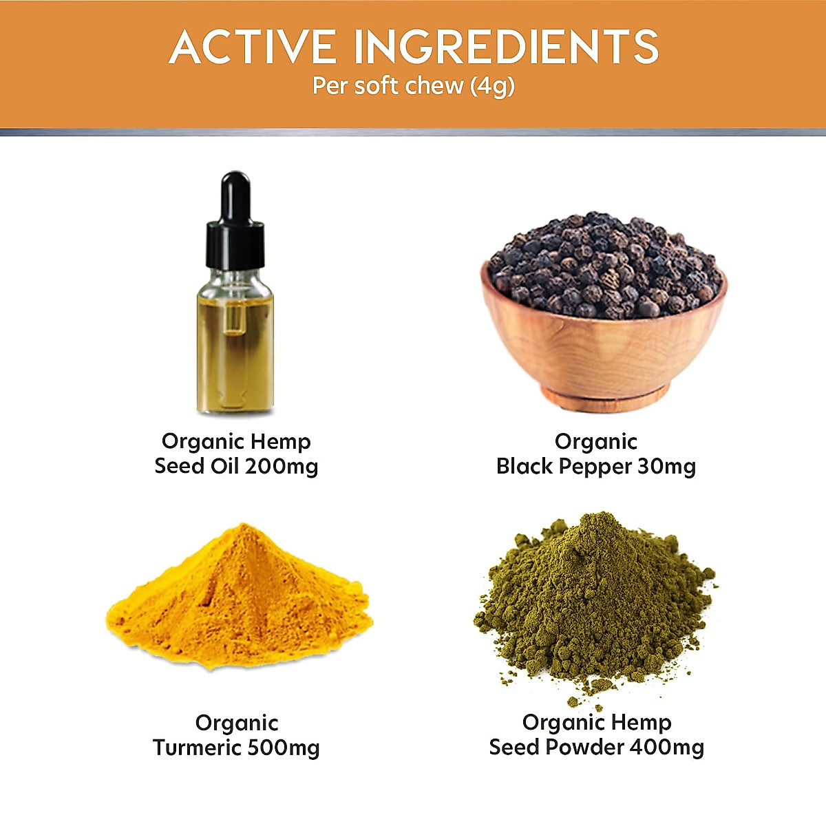 Aspen Green USDA Certified Organic Hemp Hip and Joint Chews for Dogs (Mobility) - Soft Dog Joint Supplement - (10mg Organic Hemp per 4g Chew - 60 Hemp Treats for Dogs per Bag) - Peanut Butter Flavor