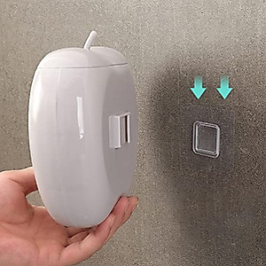 Zerodeko 3Pcs Wall Mount Plastic Bag Holder Apple Shaped Bag Organizer Garbage Bag Dispenser Plastic Wrap Storage Container for Kitchen Farmhouse