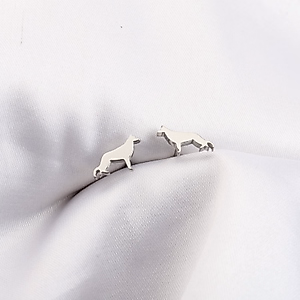OKEYCH German Shepherd Lover Gift German Shepherd Dogs Stud Earrings Shepherd Mama Jewelry German Shepherd Owner Gift Dog Mom Jewelry (German Shepherd Stud Earrings)