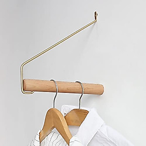 Alipis Towel Hooks 2pcs Living for Entryway Bathroom Organizer Peg Rack Hanger Smooth Coat Hook Door Scarves Bamboo Hooks Umbrellas Towel Wear- Hallway Adhesive Robe Wood Resistant Wall Towel Hook