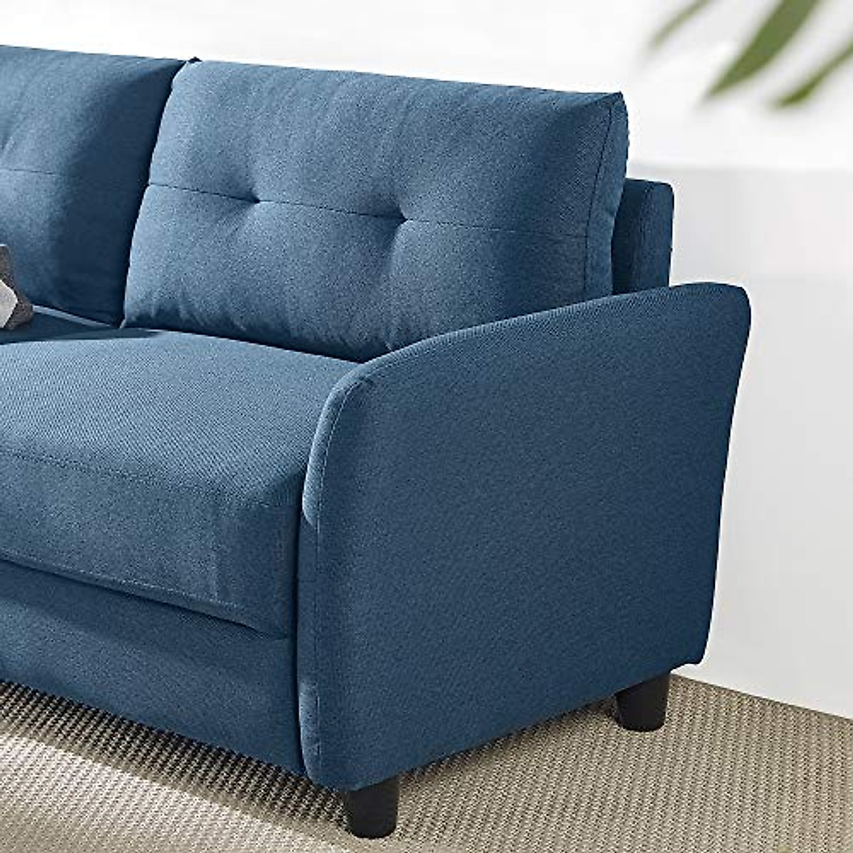ZINUS Ricardo Sofa Couch / Tufted Cushions / Easy, Tool-Free Assembly, Lyon Blue
