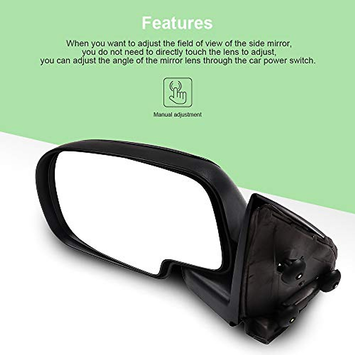 SCITOO Driver Left Door Mirror for 1999-2006 for Chevy Silverado Suburban Tahoe for GMC Sierra Yukon Manual Adjusted Folding Side Mirror (1999-2000 New Body Style 2007 Classic)