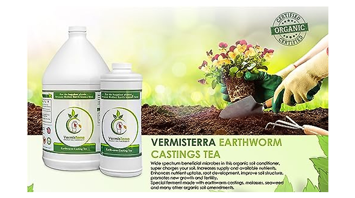 VermisTerra Organic Worm Tea for Healthy Plants and Rich Soil