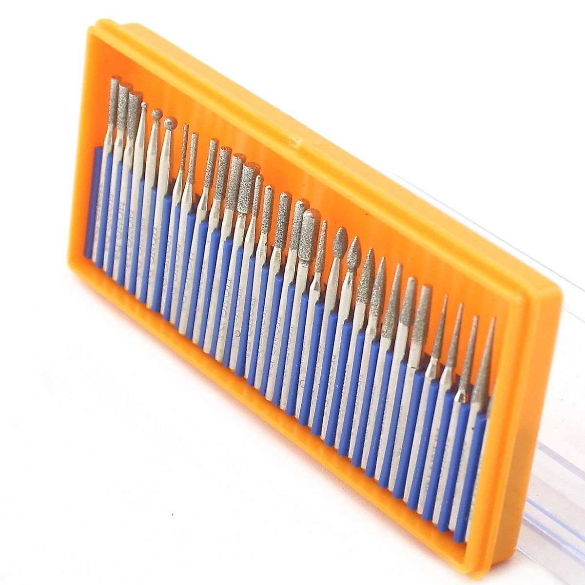 JINGLING Diamond Grinding Head Set Carving Bur Rotary Bit for Electric Nail Drill Shank 3/32"