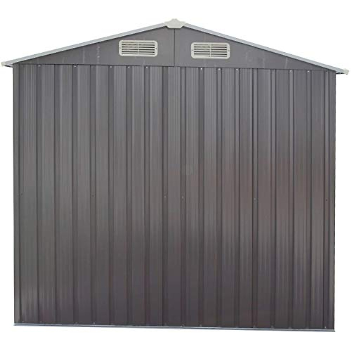 Galvanized Steel Patio Storage Shed Utility Tool Storage Shed Outdoor House for Backyard Garden Lawn(6'x4')