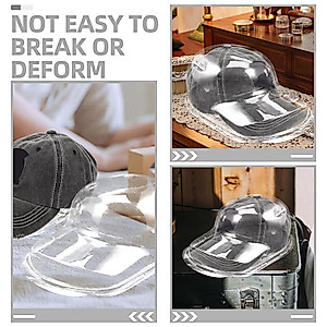 GANAZONO 2pcs Baseball Hat Display Case Plastic Hat Protector Holder Clear Display Case Hat Boxes Baseball Hat Holder Packaging Protector for Signed Baseball Caps