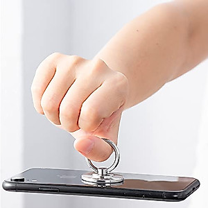 ChiWeiing Phone Ring Cell Phone Ring Holder Stand 360 Degree Rotation Phone Stand，304 Stainless Steel Finger Ring Phone Stand, Metal Ring Kickstand Compatible Most of Smartphones
