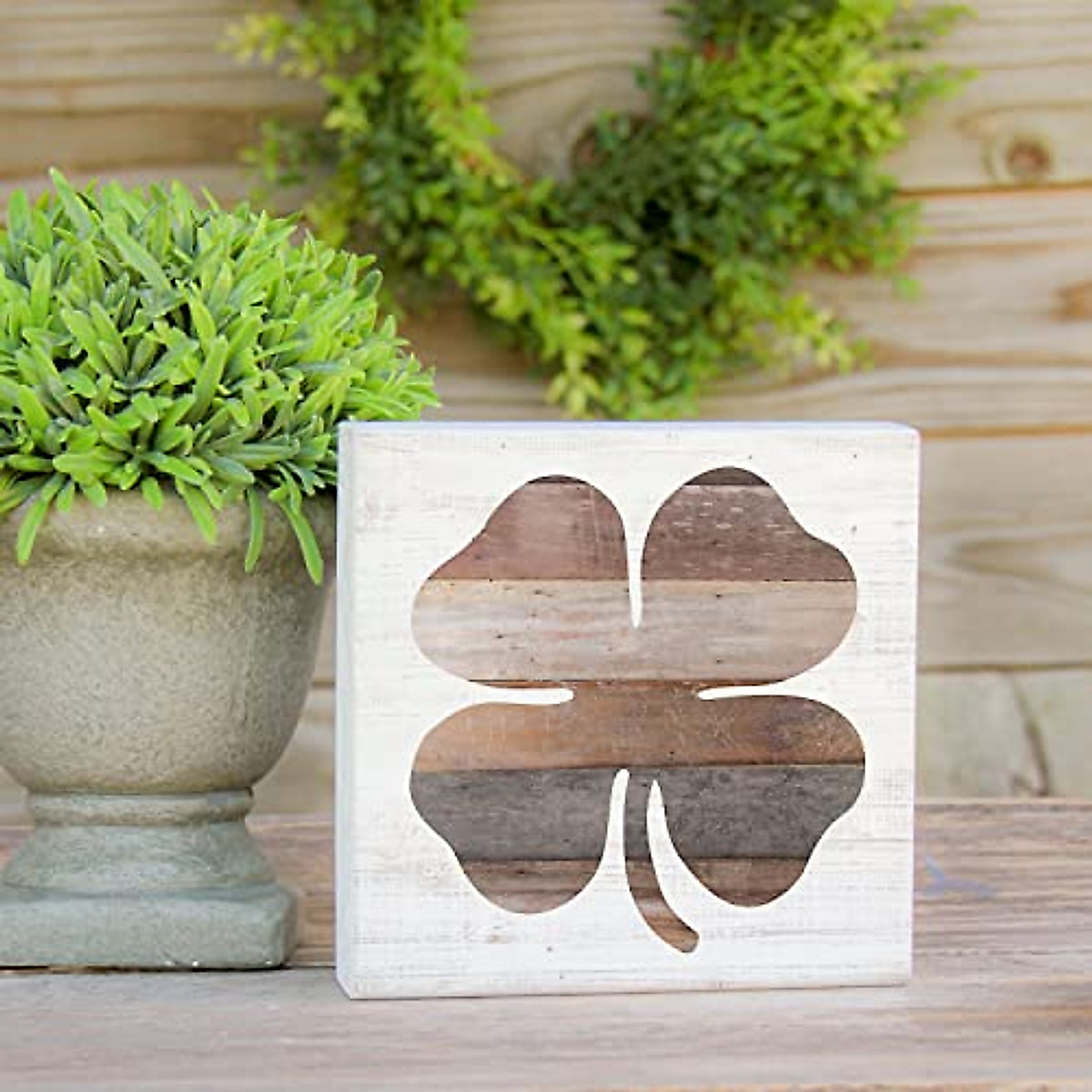 Simply Said, INC Small Talk Squares 5.25" Wood Sign STS1272 - Shamrock