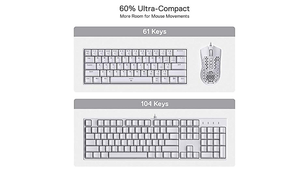Redragon K630 Dragonborn 60% RGB Mechanical Gaming Keyboard