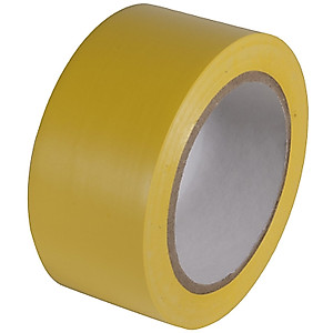 INCOM Manufacturing: PVC Vinyl Safety Aisle/Pipe Marking Conformable Durable Color Coding Abrasion Resistant Tape, 2 inch x 180 ft., Safety Yellow - Ideal for Walls, Floors, Equipment