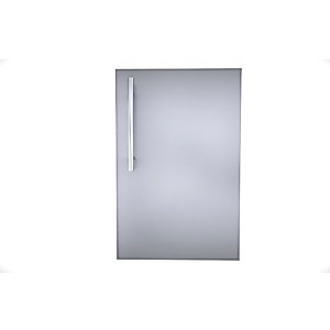 SUNSTONE DE-DVR15 Designer Series Raised Style Single Door with Shelf, 15", Stainless Steel