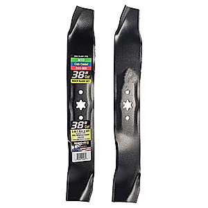 Maxpower 561531B Set of (2), 3-N-1 Blades for 38 in. Cut MTD, Cub Cadet, Troy Bilt Mowers, 742-0610, 742-0610A, 942-0610A, Black