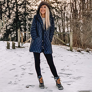 ALEADER Winter Boots for Women, Waterproof Snow Boots Shoes Black 8.5 B(M) US