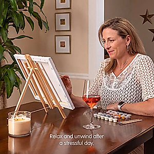 3 Pack Paint by Number for Adults Canvas - Paint by Number for Adults Beginner,DIY Oil Painting Kit with Paintbrushes and Acrylic Pigment, Arts Craft for Home Wall Decor and Gift - Landscape 12x16In