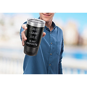 Customizable My Favorite Child Funny Tumbler with Name, Custom Mom & Dad Gifts, Father's Day Gifts from Son Daughter, Mother's Day Gifts, Birthday Gifts for Dad Mom, Christmas Funny Gifts