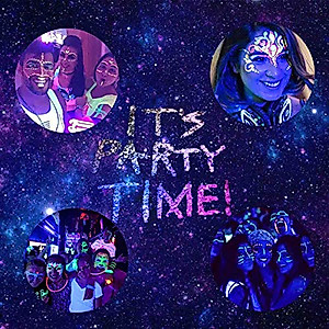 COKOHAPPY 6 Sets Noctilucent Face Jewels Tattoo Rhinestone Mermaid - Body Stickers Glow in the Dark Luminous Face Gems Fluorescent Crystals Sticker Body Jewelry for Halloween