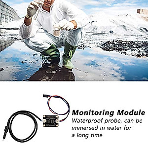 Water Conductivity Sensor, Domestic Water Hydroponics Sensor with Waterproof Probe for Liquid Quality Monitoring Detection Tester Module Parts