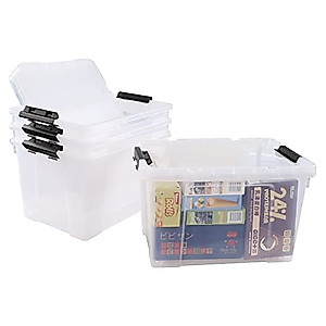 Afromy 4-Pack 35 Quart Plastic Storage Bins with Lid, Latching Stackable Utility Tote, Clear