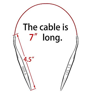 Circular Knitting Needles 16 Inch Set Round Metal Kit Size 13 10 8 6 2.5 0