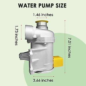 PUAMRPTS Electric Engine Water Pump compatible with Volvo S60/V60/XC60 2014-2024, XC90 2016-2024, S80 S90 V90 XC40 XC70, 2.0l 4 cylinder Turbo, Replaces #OE 31368715