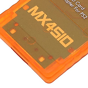Zunate PS2 MX4SIO SIO2SD Reader Adapter, Hand Made Stable Replacement MX4SIO TF Adapter for PS2(Orange)