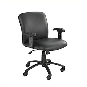 Safco Uber Big and Tall Mid-Back Office Chair Seat Color: Black Vinyl