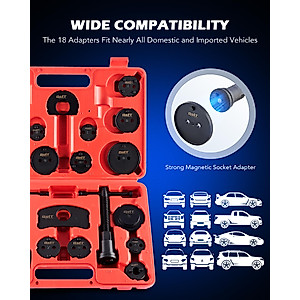 Orion Motor Tech Disc Brake Pad and Caliper Service Tool Kit | Professional Disc Brake Caliper Compression Tool Kit | Universal Disc Brake Caliper and Piston Wind Back Tool Set with Case