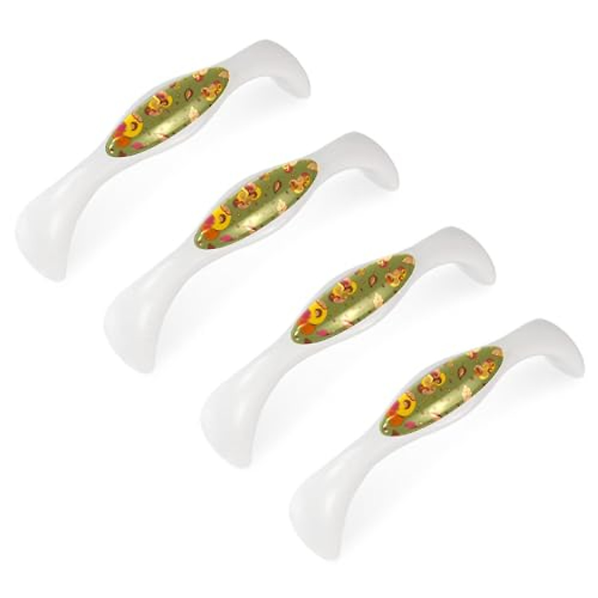 Pull Handle Fence Handle Long Cabinet Handles for Interior, Closet, Drawer, Outdoor, Garage, Birds and Leafs