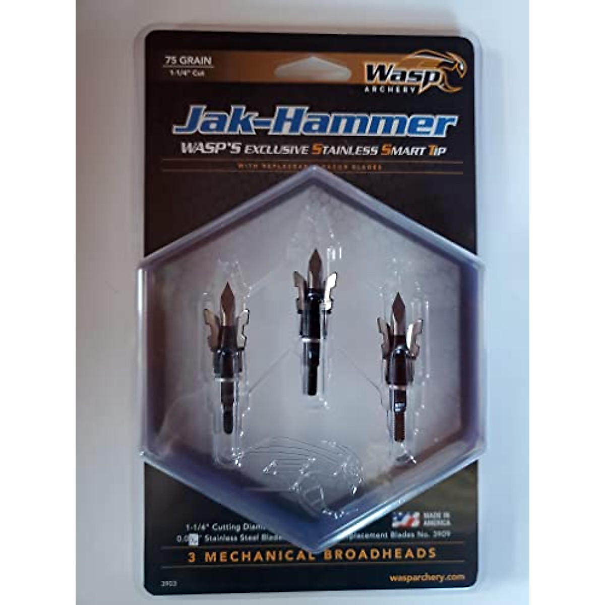 Wasp Jak-Hammer 75 SST 1-1/4" Cutting Diameter Broadhead