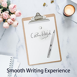 Cambond Silver Ballpoint Pens Black Ink, Stainless Steel Uniform Pens for Gift Business Men Police Flight Attendant, 1.0 mm Medium Point Nice Pens, 3 Pens with 3 Refills, Silver - CP0201