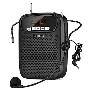 Portable Mini Voice Amplifier Wired Headset Microphone Speaker Set for Teachers 15W Rechargeable Lightweight Personal Mic for Classroom,Tour Guides,Instructors and Presentation
