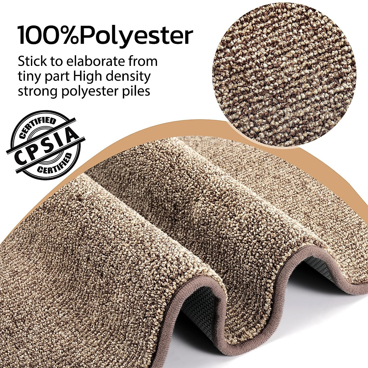 Door Mat Indoor 24" x 36", Entryway Rug Dirt Trapper Door Mats, Non-Slip Machine Washable TPR Rubber Absorbent Door Mats Great for Entryway Garden Hallway, Beige