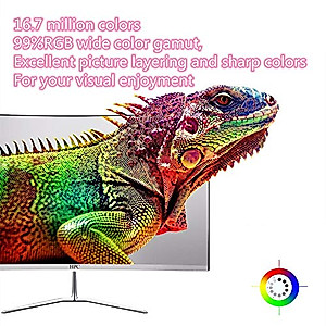Gaming Curved Display,IPS Screen Display with HDMI,32-inch 1080P Full HD Monitor 75Hz,Wide Viewing Angle 178˚Suitable for Laptops, PC, MacBook Pro, Xbox, PS4