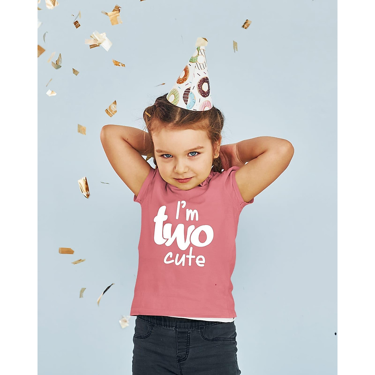 2nd Birthday Outfits for Toddler Girls im Two Cute Shirt Girl 2 Years Old Second Birthday (Mauve, 3 Years)