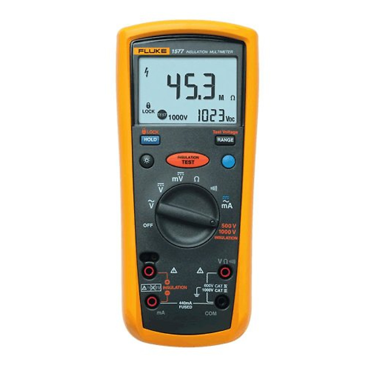 Fluke 1577 Insulation Multimeter, LCD Display, 600 Megaohm Resistance, 500/1000V Voltage