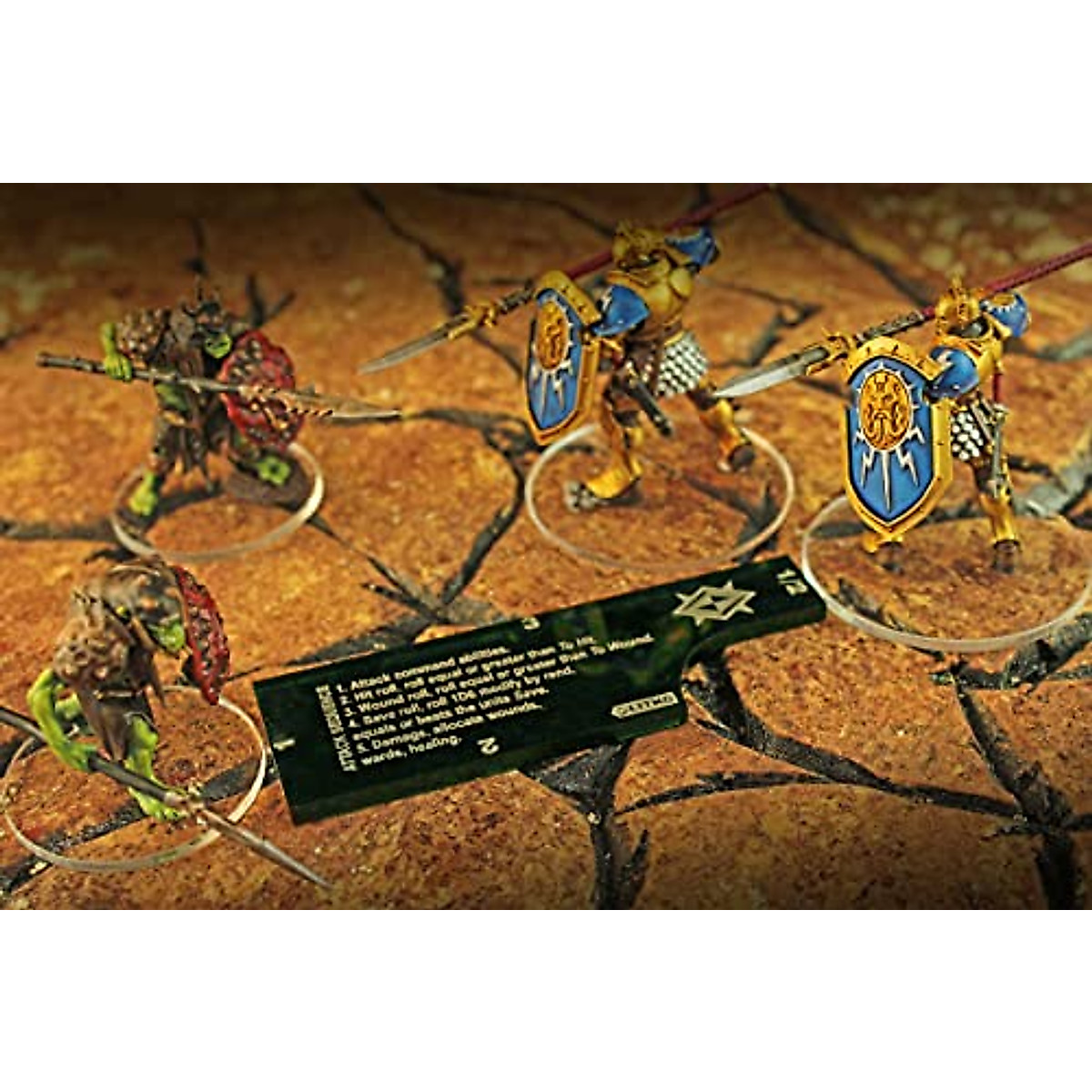 LITKO 3-inch Fight Gauge | Combat Movement | Compatible with Warhammer Age of Sigmar 3rd Edition (Translucent Green)