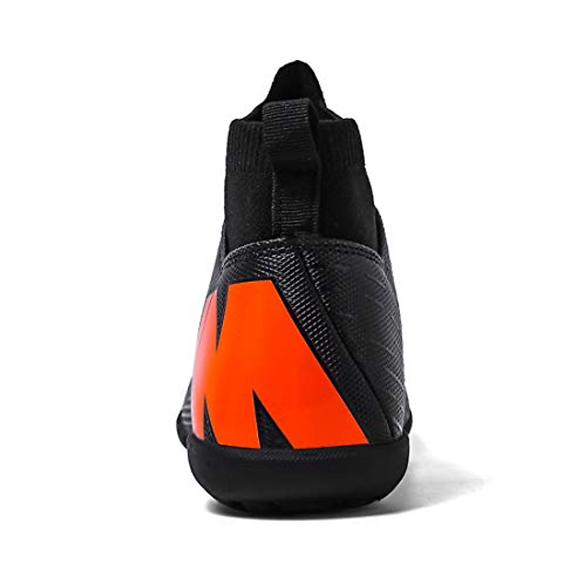 LIAOCX Men’s Soccer Boots Shoes TF/AG Athletic Sneaker Football Boots Cleats High-top Sock for Outdoor/Indoor/Competition/Training Black