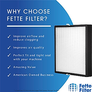 Fette Filter - BF35 True Hepa H13 Replacement Filter Compatible with BF35-Silver-Carbon for Classic Air Purifier - Pack of 1