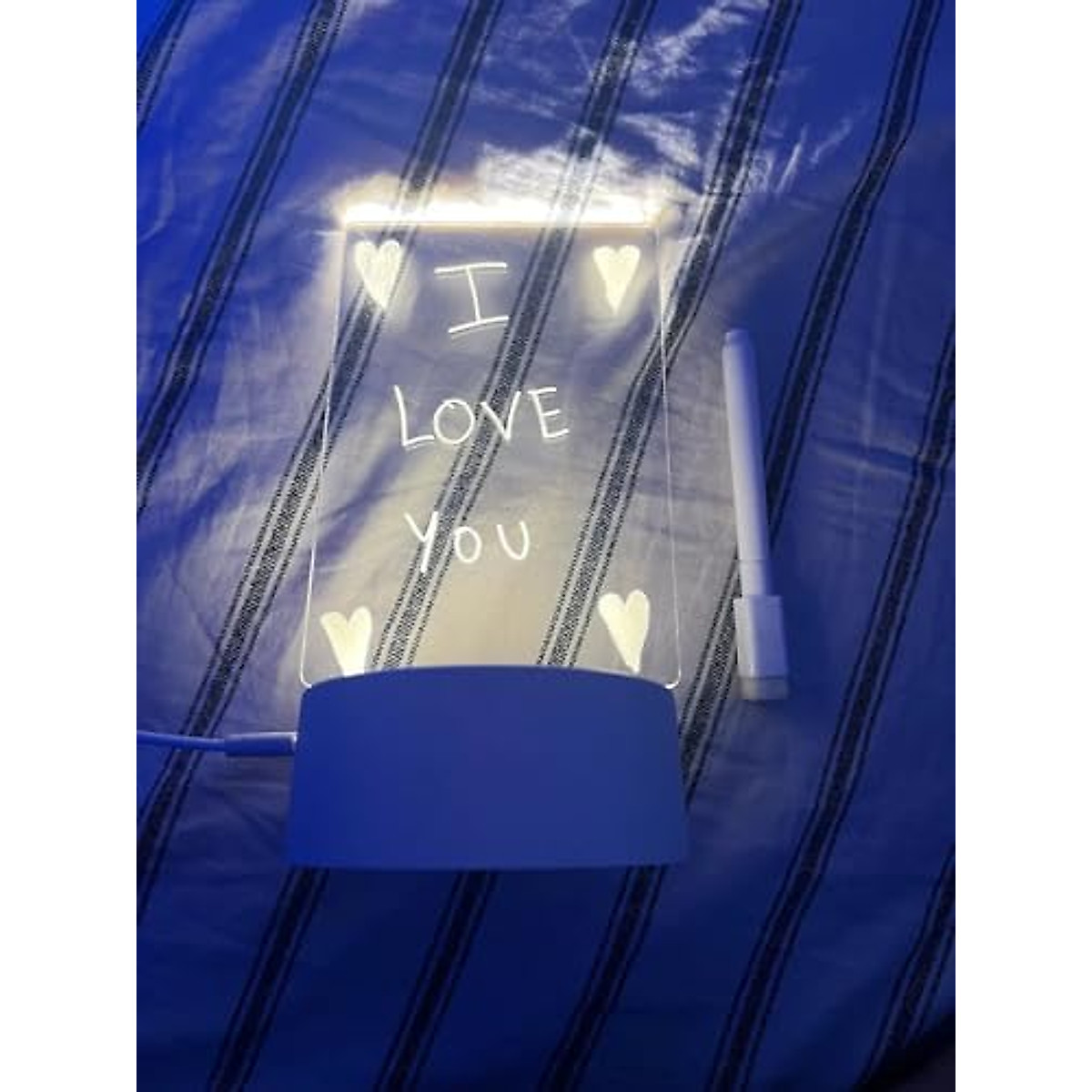 ScribbleLight with Interactive Touch Sensor, Rechargeable Battery, and Customizable Design for Creative Notes and Home Decor