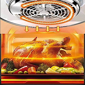 Big Boss 16Qt Glass Air Fryer Oven – Extra Large Non Toxic Air Fryer Halogen Oven with 50+ Air Fryers Recipe Book for Quick + Easy Meals for Entire Family, AirFryer for Healthier Crispy Foods – Gray