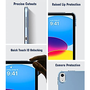 TiMOVO Case for iPad 10th Generation Case 2022, Slim Stand Cover for iPad 10th Gen 10.9 inch, Support Touch ID, Auto Wake/Sleep Smart Shell with Translucent Back, fit iPad 10 Case, Abyss Blue
